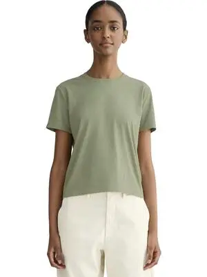 Everlane Box-cut Essential Cotton T-shirt - Sagebrush | No Pocket